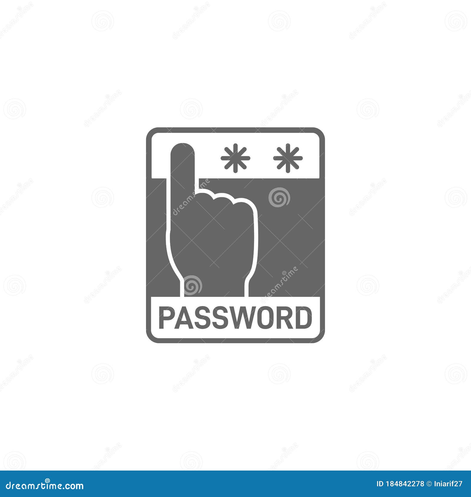 Hand Finger Entering Pin Code Icon. Unlock Symbol Concept Stock Vector ...