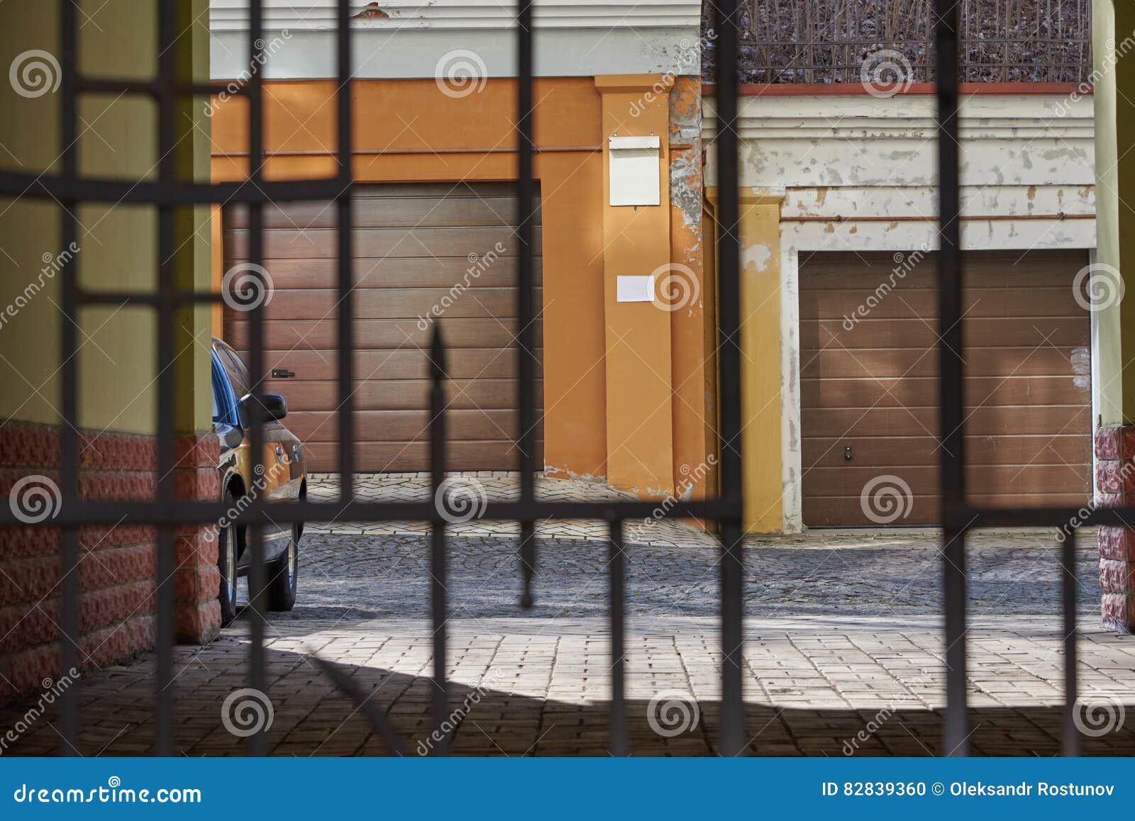 Entering the Yard is Closed Metal Openwork Gate Stock Photo - Image of ...