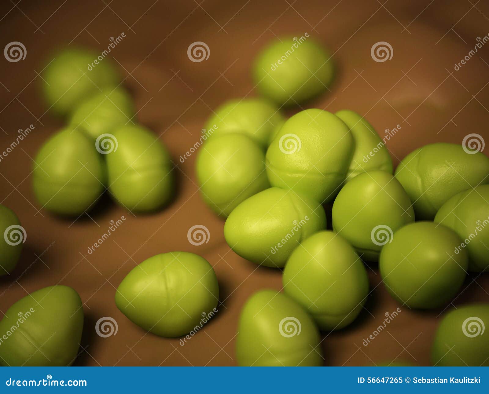 The Enterococcus - Close Up Stock Illustration - Illustration of ...