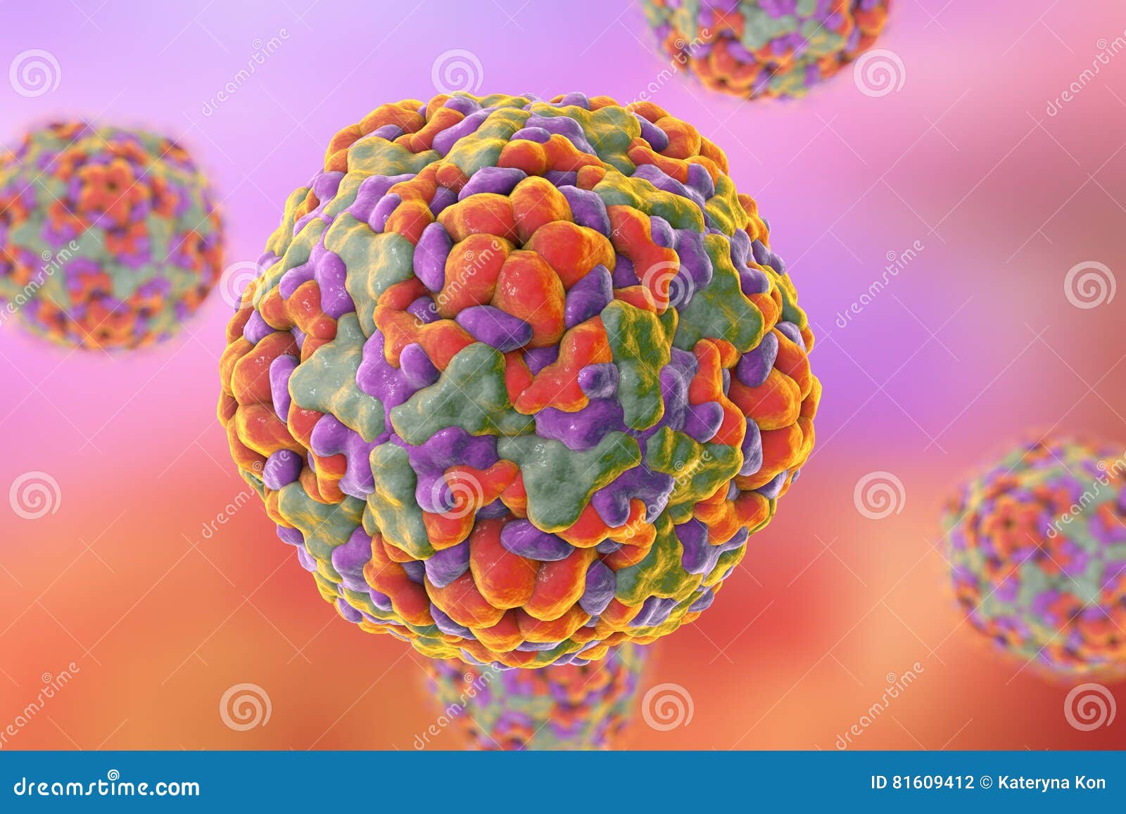 Enterovirus D68 Which Causes Respiratory Infections in Children Stock ...