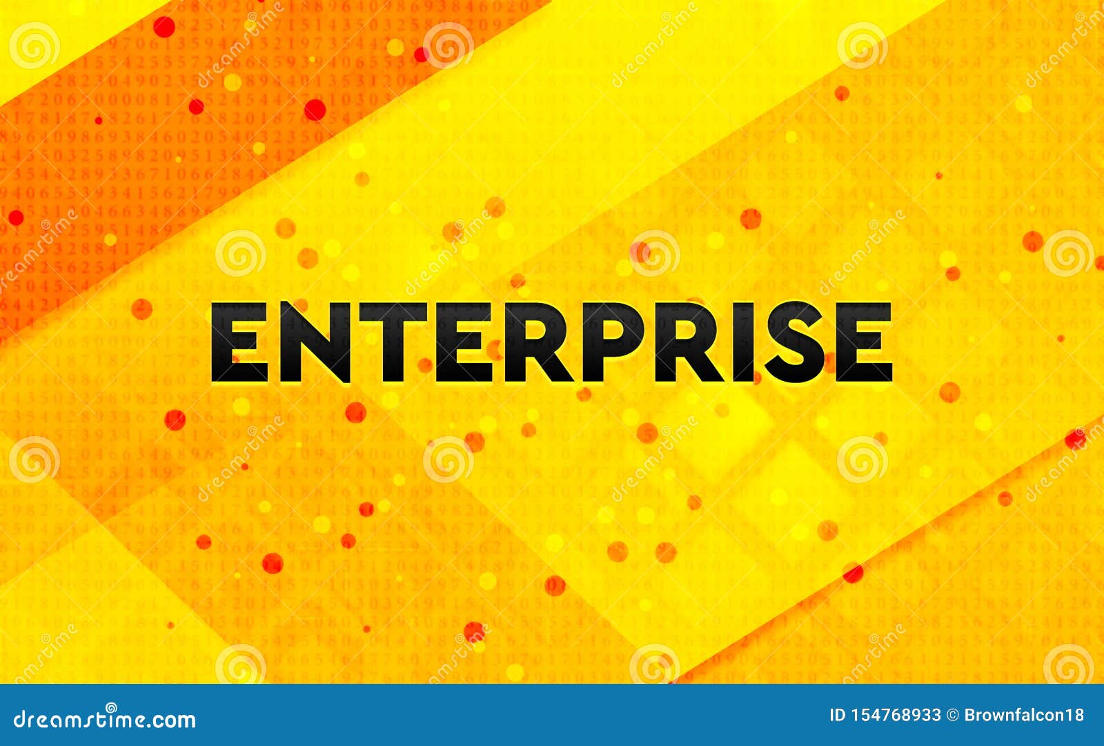 Enterprise Abstract Digital Banner Yellow Background Stock Illustration ...