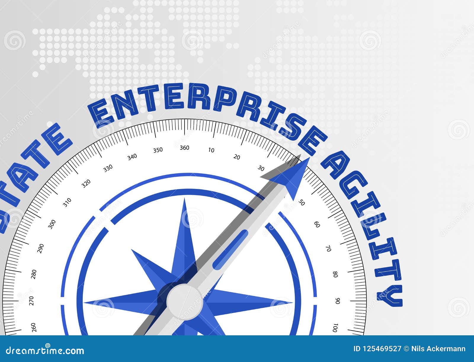 Enterprise Agility Concept with Compass Pointing Towards Text Stock ...