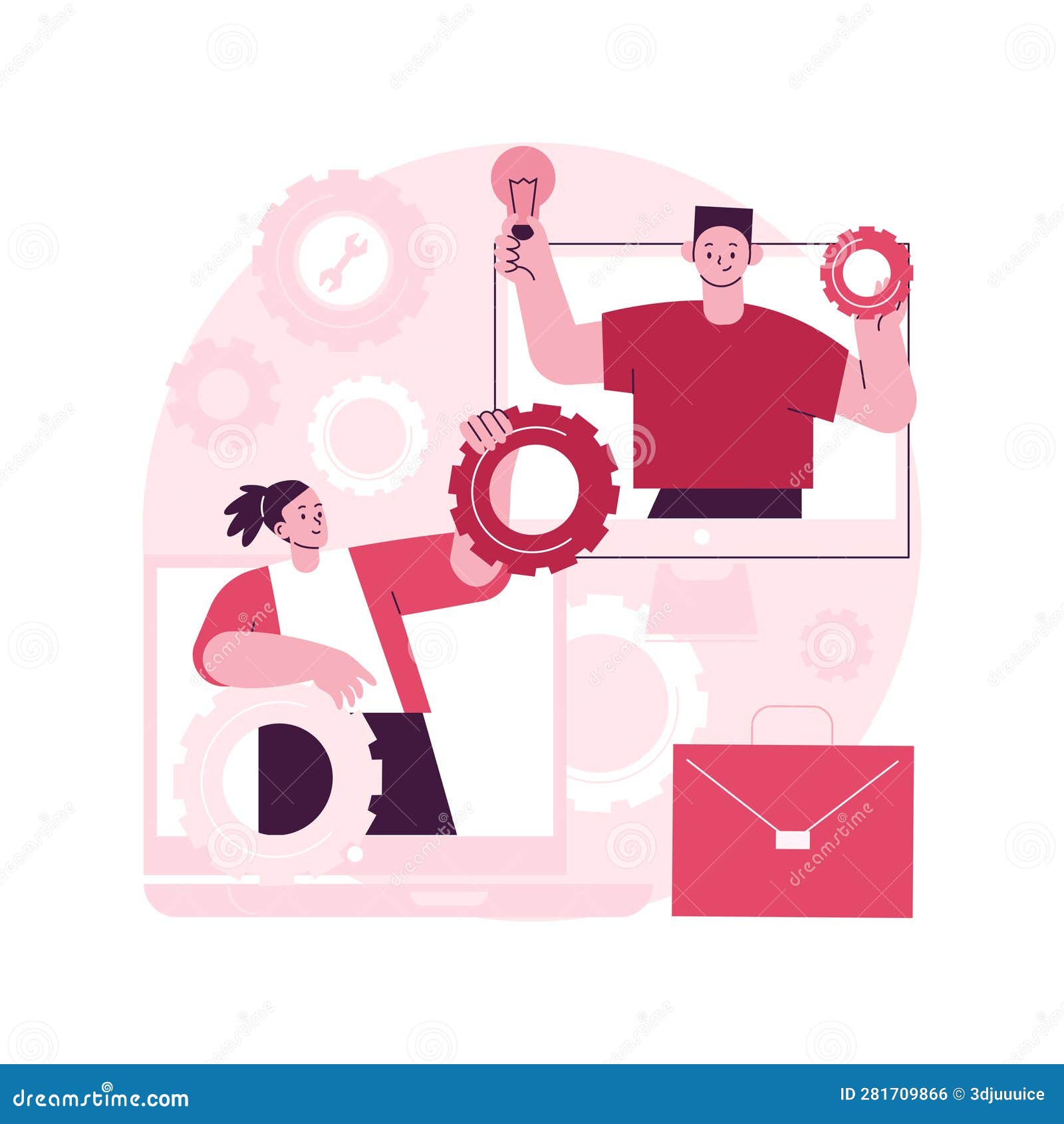 Enterprise Architecture Concept Banner Header Cartoon Vector ...