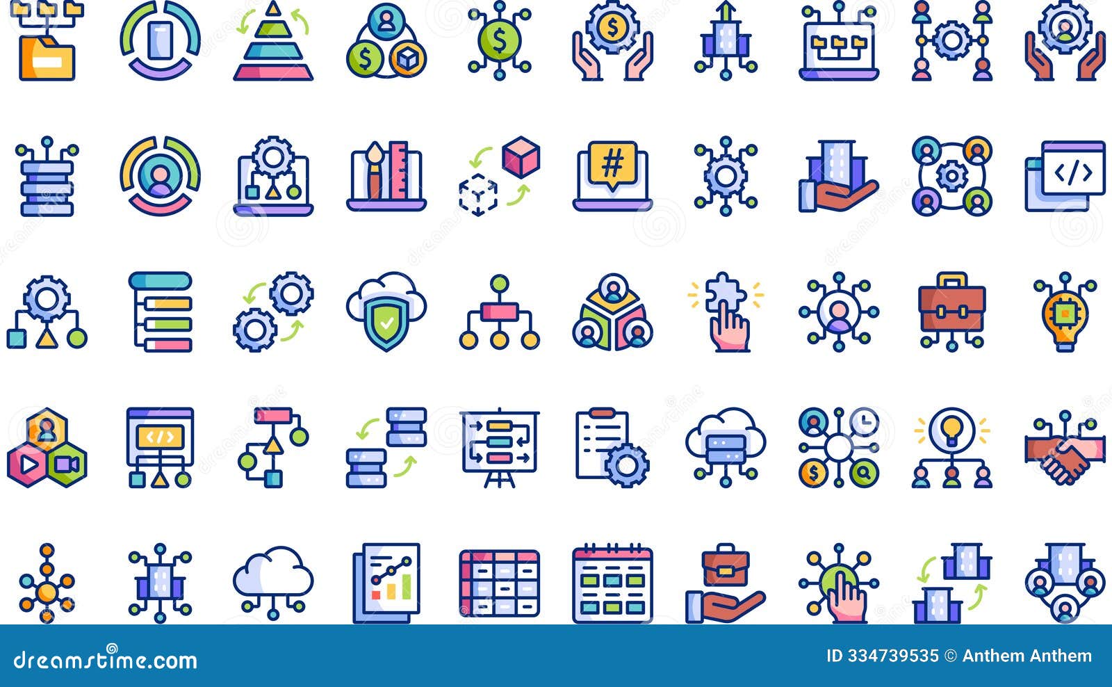 Enterprise Architecture Icons High-Quality Vector Icons Collection with ...