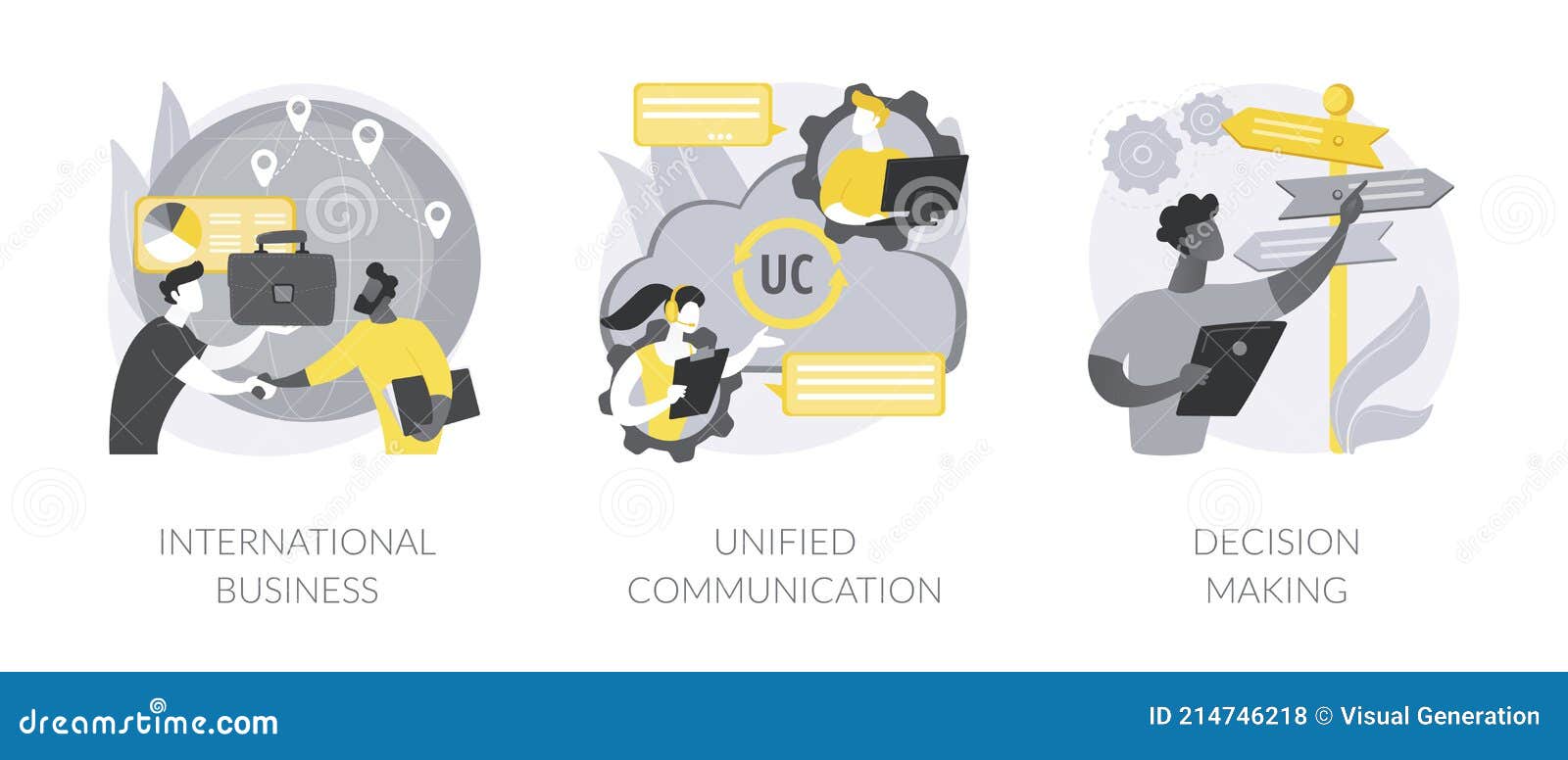 Enterprise Communication Abstract Concept Vector Illustrations. Stock ...