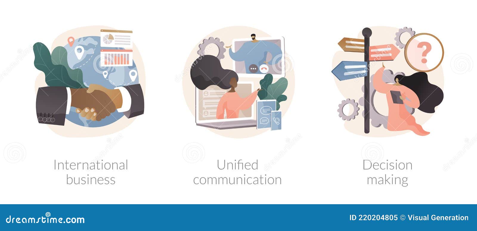 Enterprise Communication Abstract Concept Vector Illustrations. Stock ...