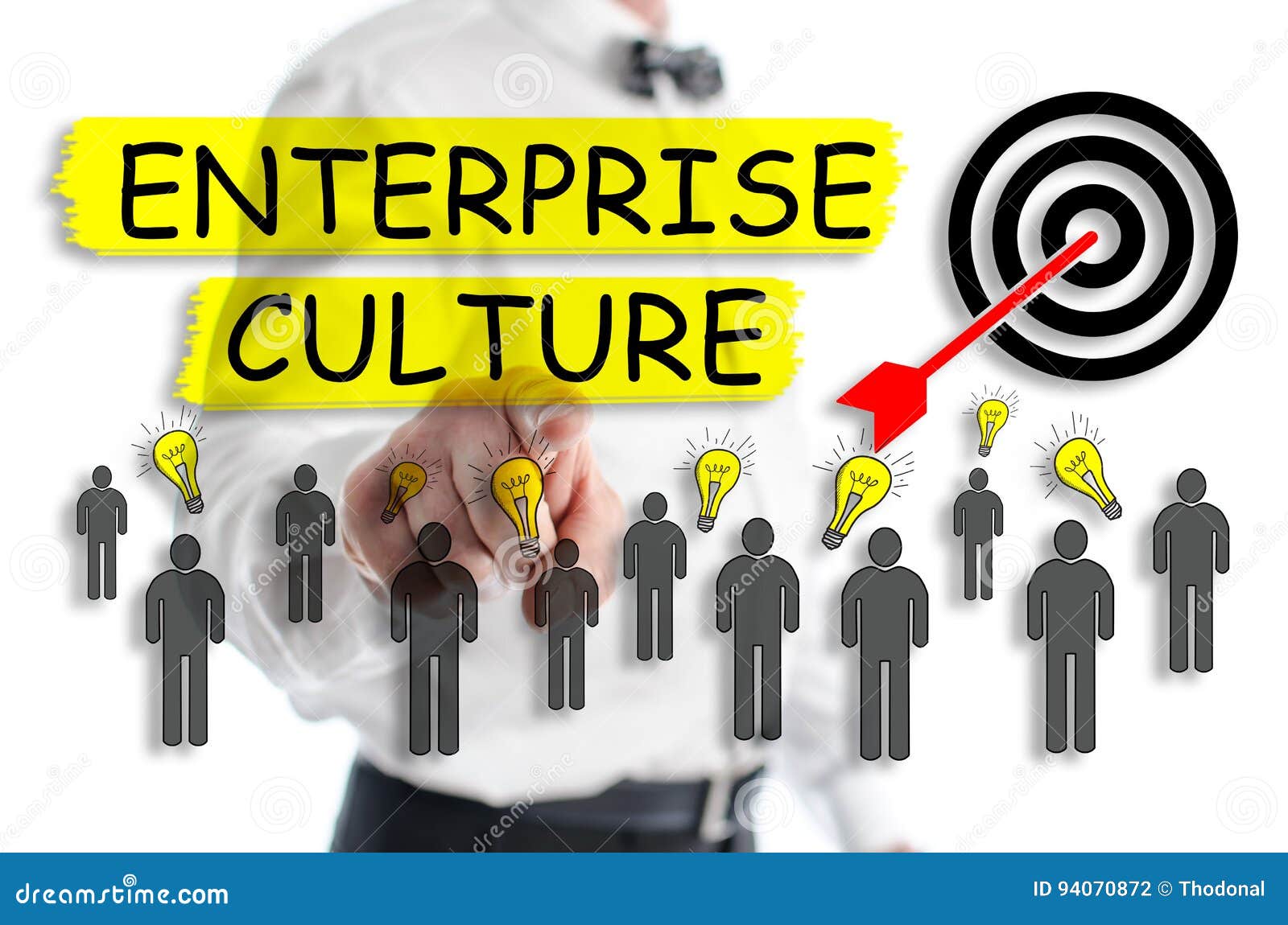 Enterprise Culture Concept Shown by a Man Stock Illustration ...