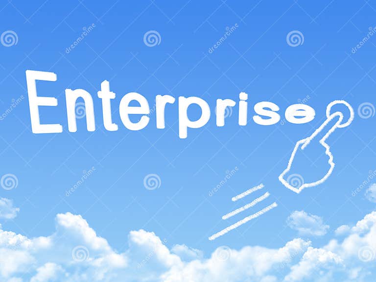 Enterprise Message Cloud Shape Stock Illustration - Illustration of ...