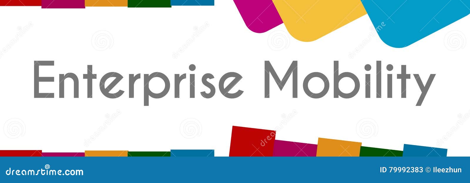 Enterprise Mobility Abstract Colorful Stripes Stock Illustration ...