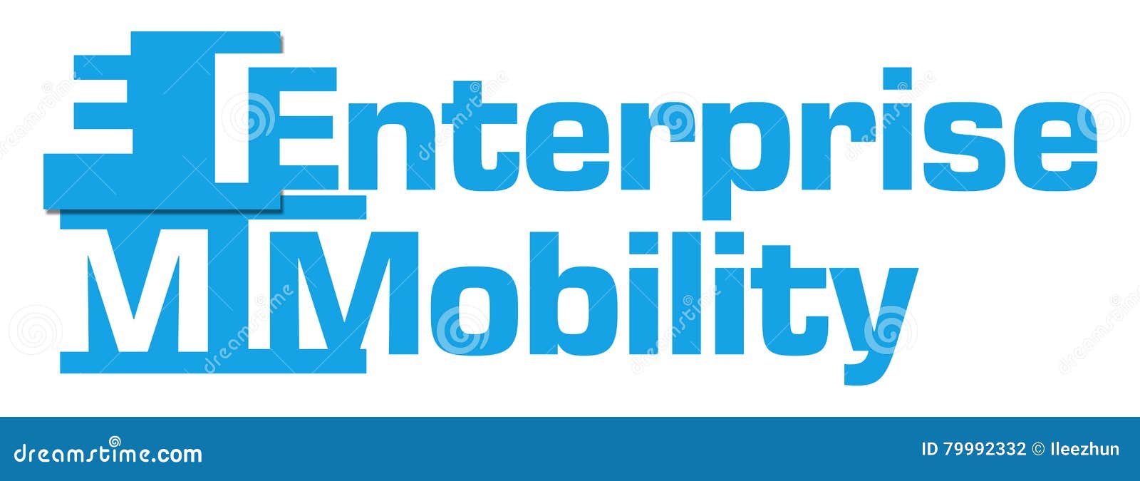 Enterprise Mobility Blue Abstract Stripes Stock Illustration ...