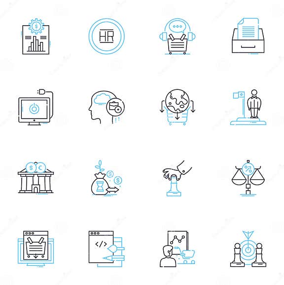 Enterprise Progress Linear Icons Set. Innovate, Transform, Growth ...
