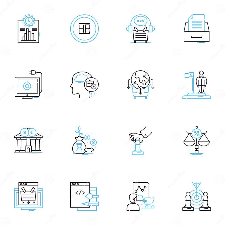 Enterprise Progress Linear Icons Set. Innovate, Transform, Growth ...