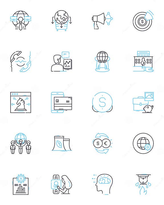 Enterprise Progress Linear Icons Set. Innovate, Transform, Growth ...