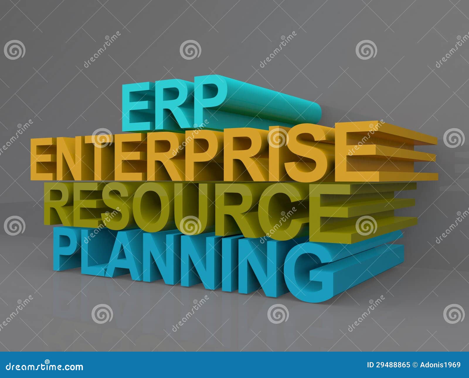 Enterprise and Resource Planning Stock Illustration - Illustration of ...