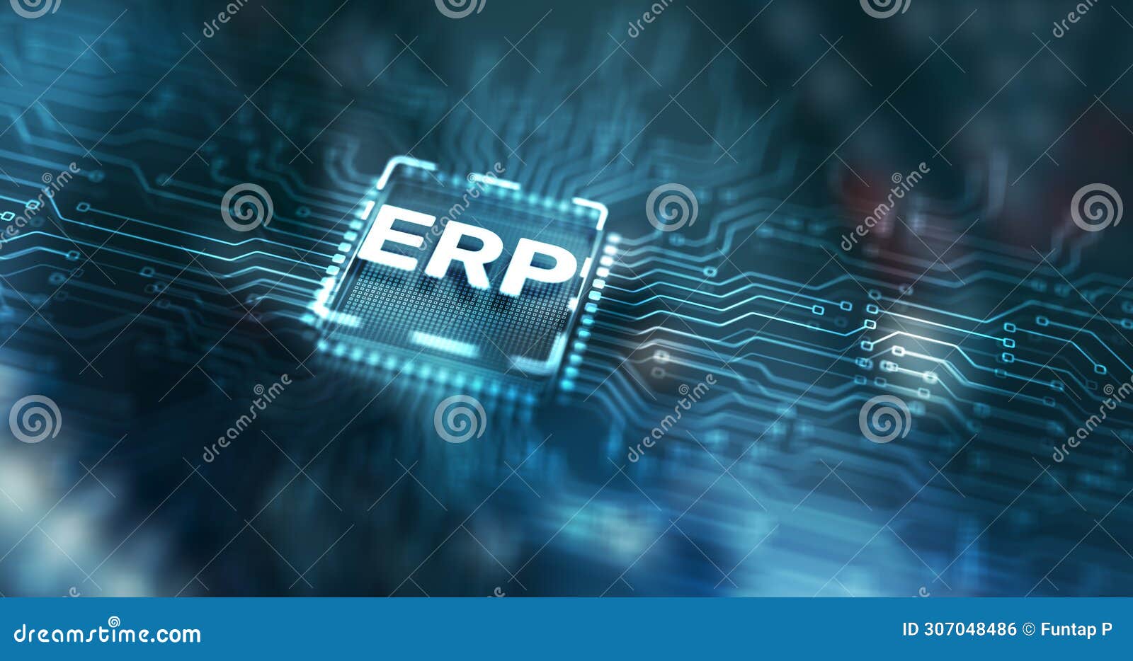 Enterprise Resource Planning ERP Corporate Concept. Abstract Background ...