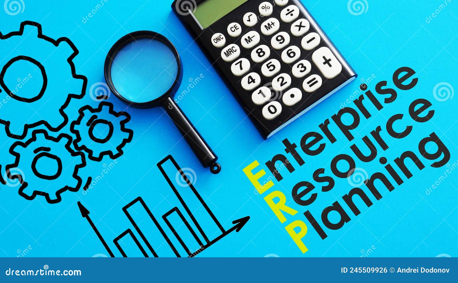 Enterprise Resource Planning ERP is Shown Using the Text Stock Photo ...