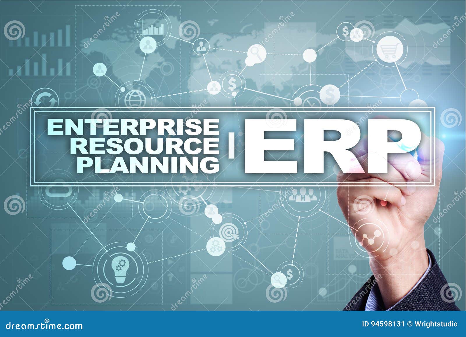 Enterprise Resources Planning Business and Technology Concept. Stock ...