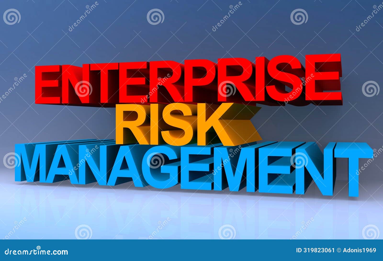 Enterprise Risk Management on Blue Stock Illustration - Illustration of ...