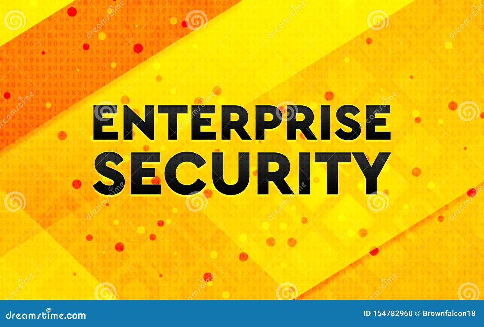 Enterprise Security Abstract Digital Banner Yellow Background Stock ...