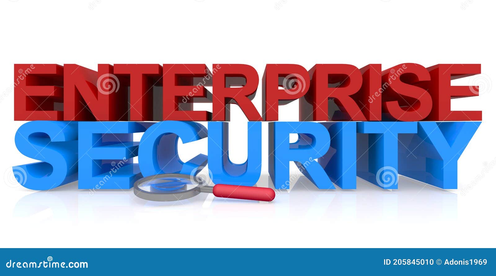 Enterprise Security on White Stock Illustration - Illustration of ...