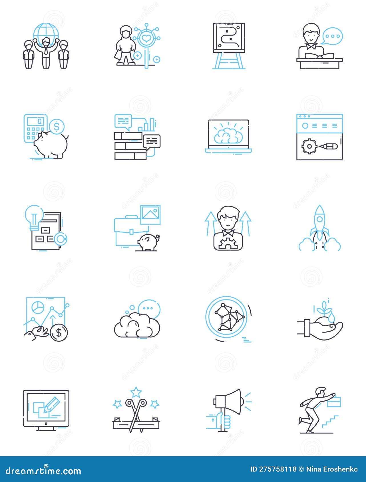 Enterprise Strategy Linear Icons Set. Growth, Innovation, Alignment ... Enterprise Strategy Linear Icons Set. Growth, Innovation, Alignment ...