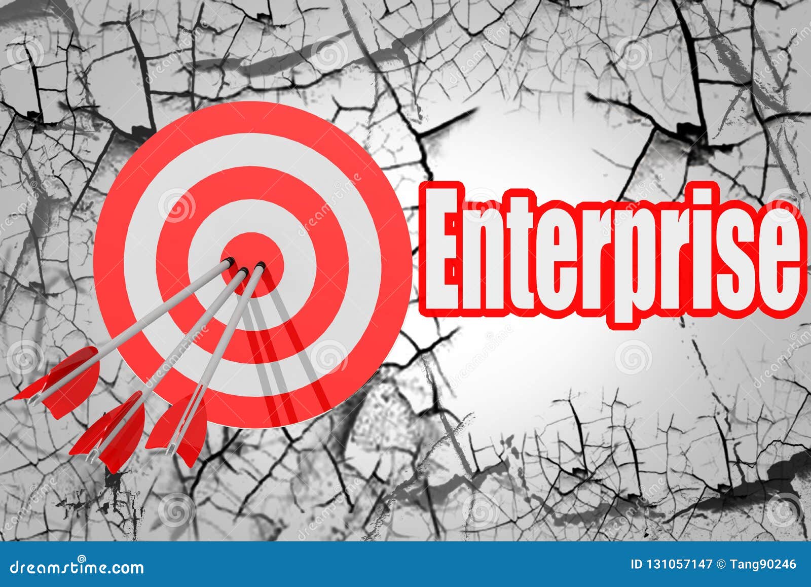 Enterprise Word with Red Arrow and Board Stock Illustration ...