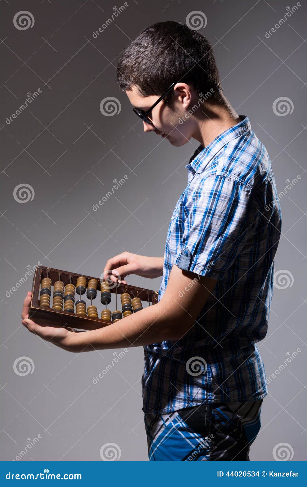 Enterprising Young Man with an Abacus. Stock Photo - Image of clothing ...