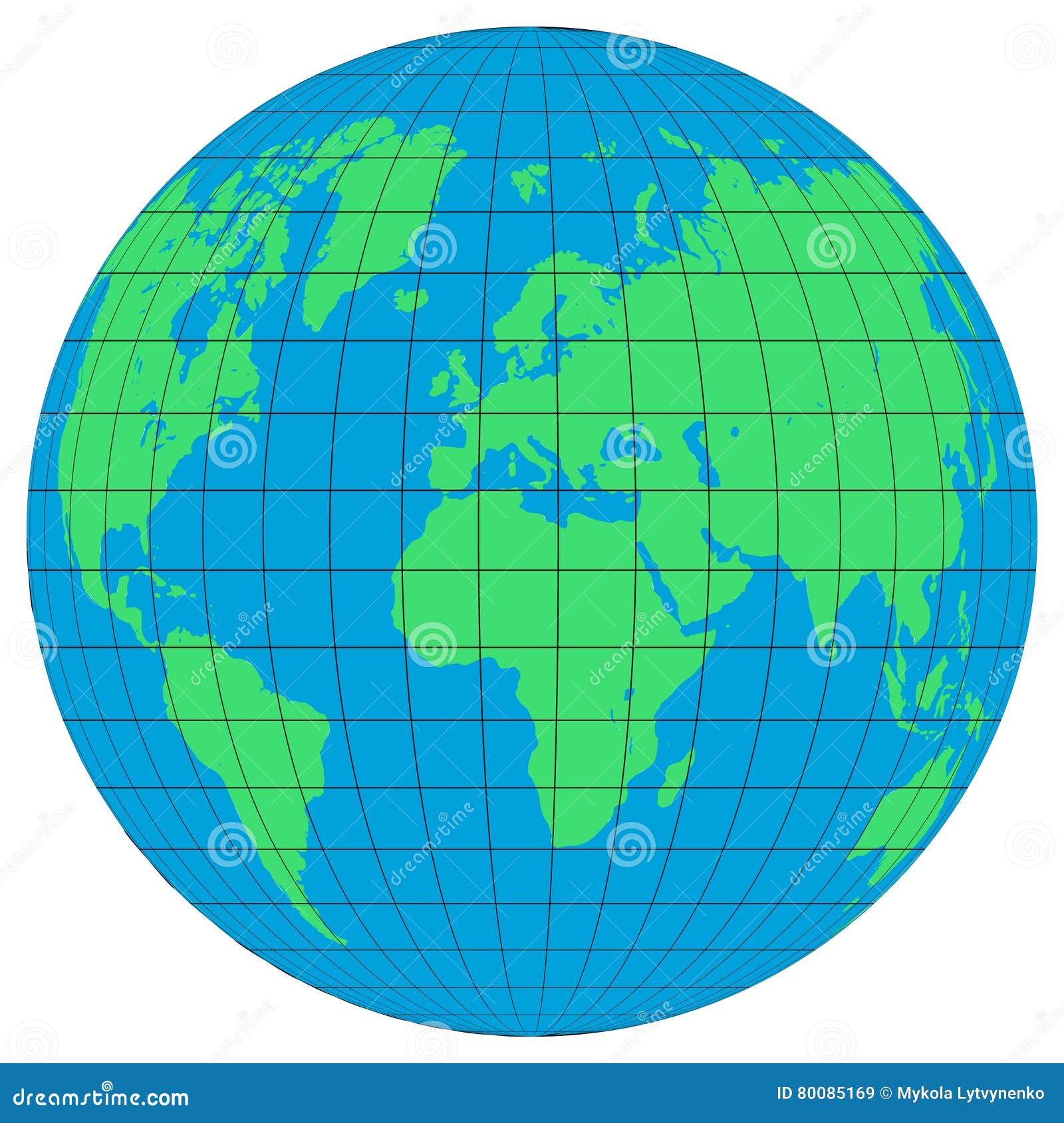 Enterre Globos Com As Latitudes E Os Meridianos No Fundo Branco Ícone