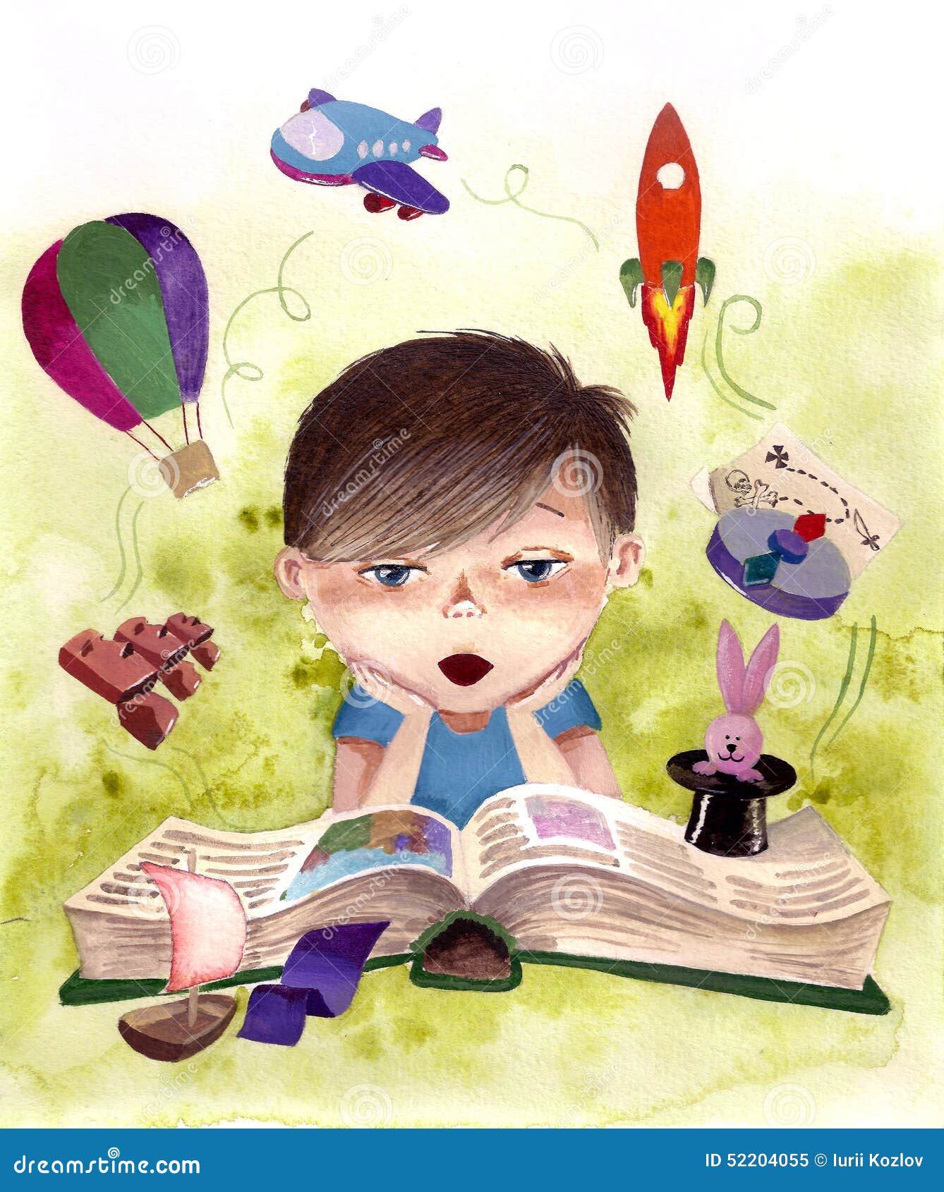 Entertaining book stock illustration. Illustration of learning - 52204055