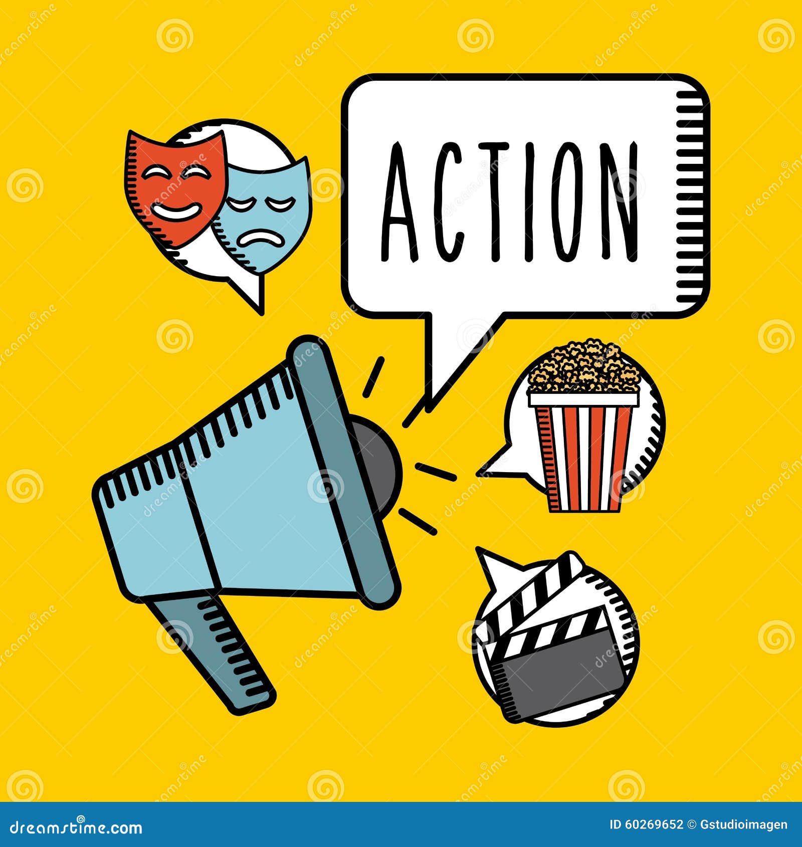 Entertaining movie stock vector. Illustration of symbol - 60269652