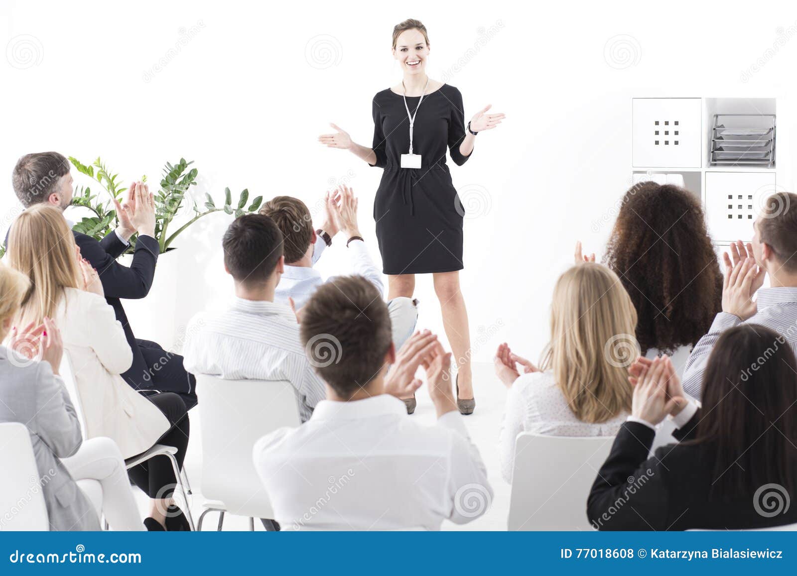Entertaining Presentation of a Team Leader Stock Photo - Image of ...