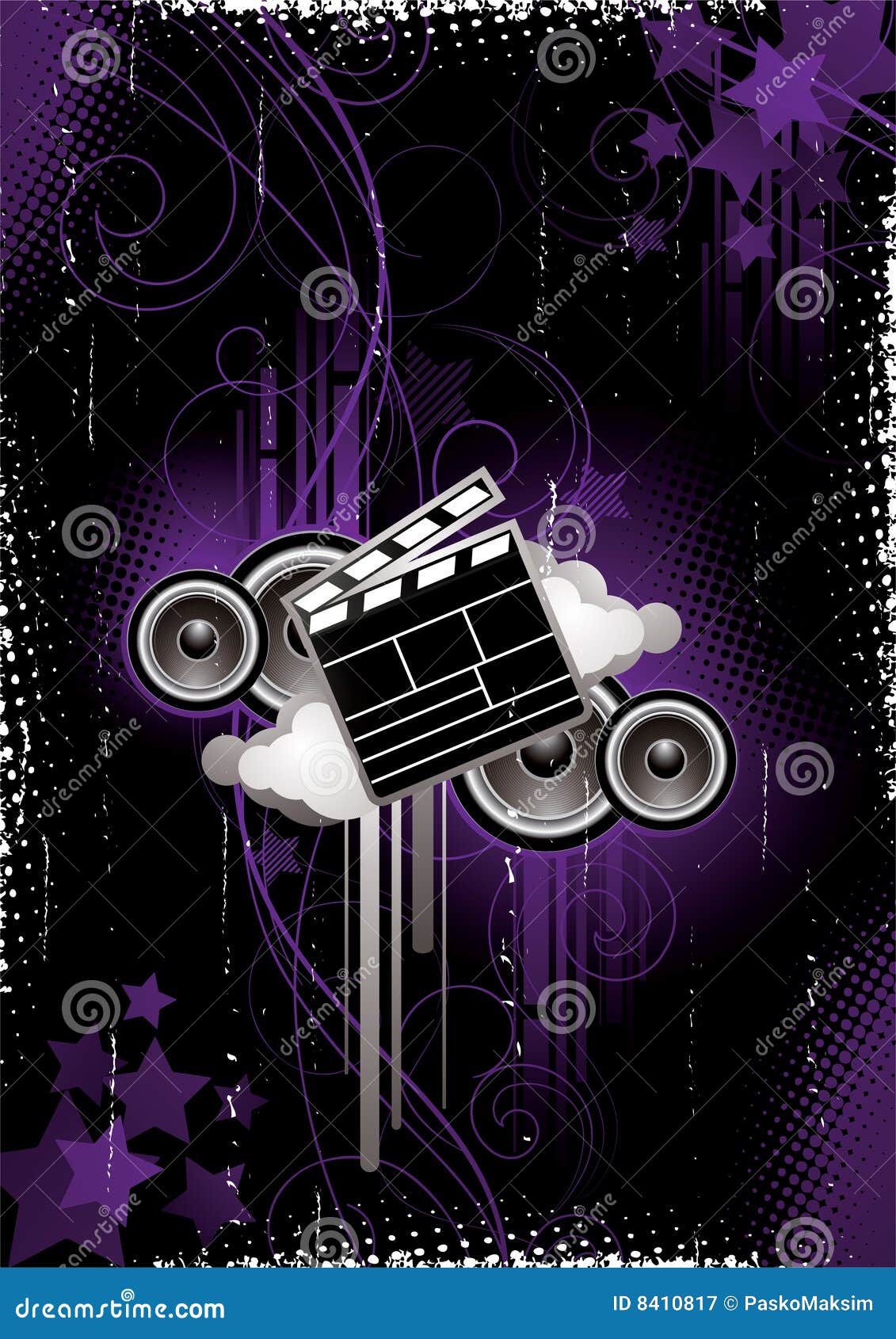 Entertainment Background Horizontal Cartoon Vector | CartoonDealer.com ...