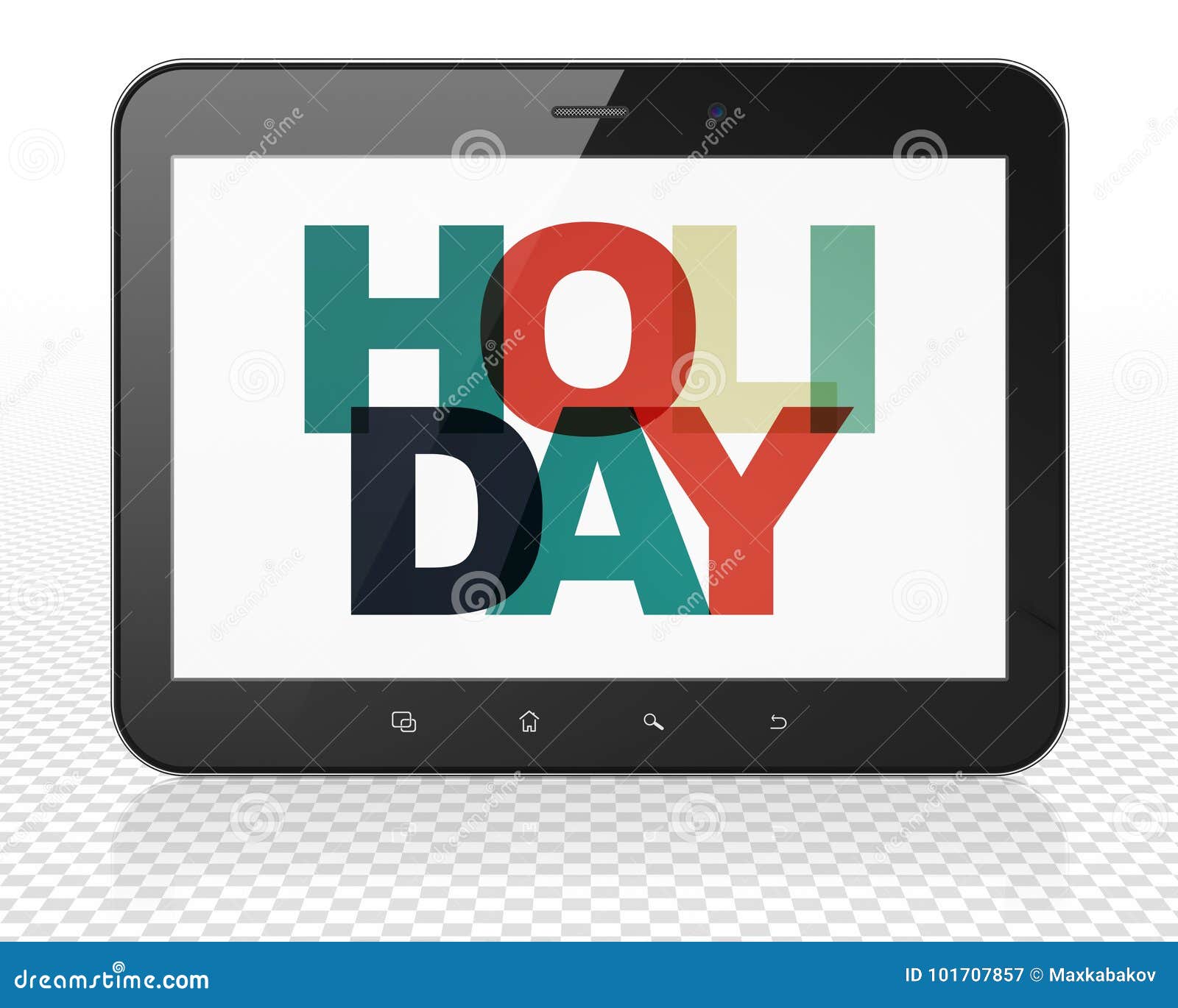 Entertainment, Concept: Tablet Pc Computer with Holiday on Display ...