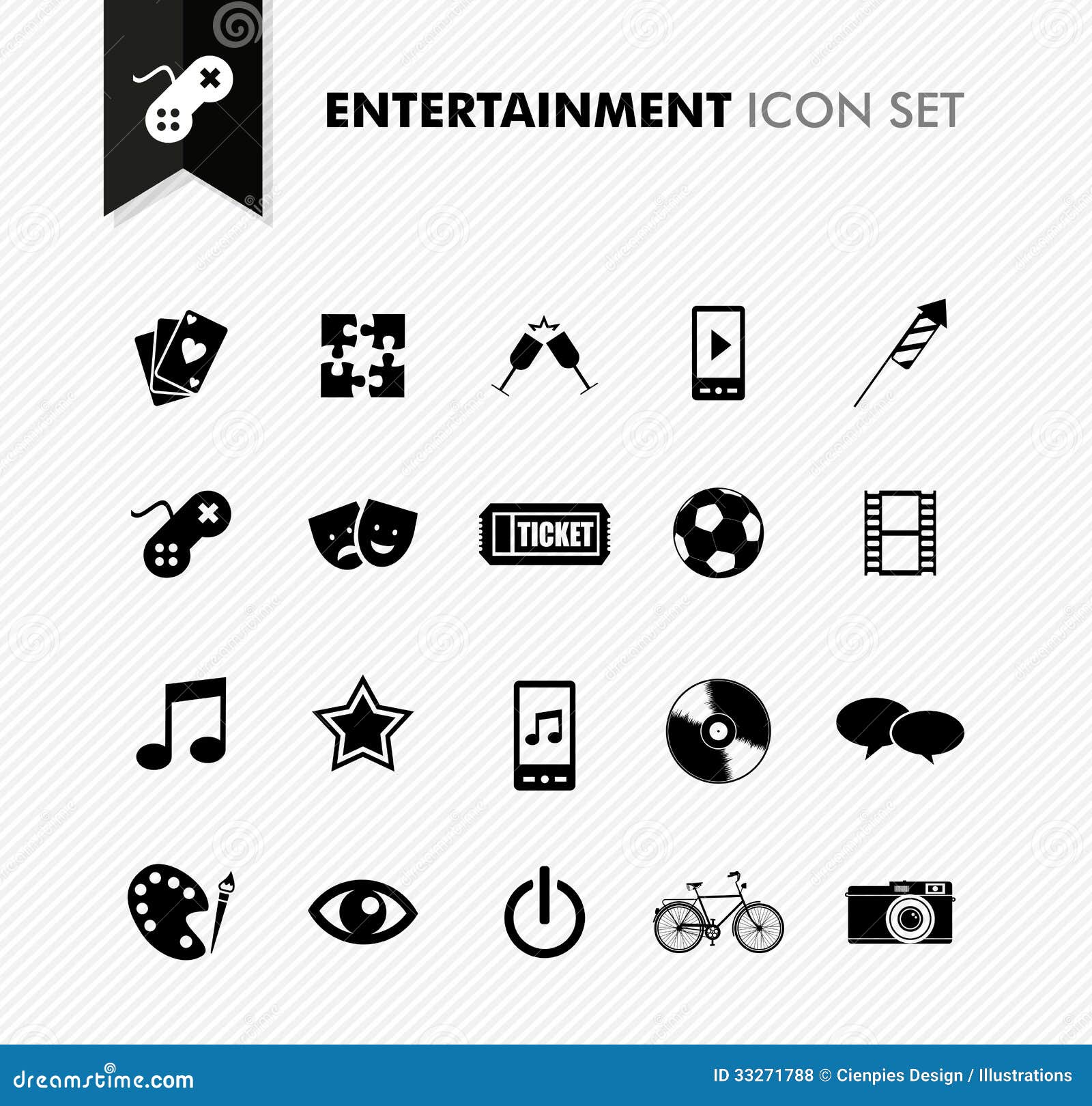 Entertainment Icons Vector