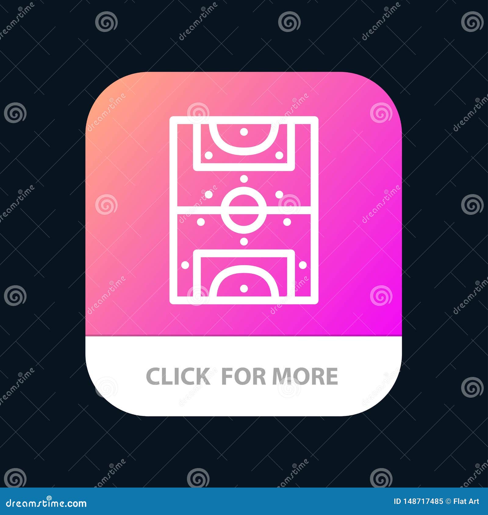 Entertainment, Game, Football, Field Mobile App Button. Android and IOS ...
