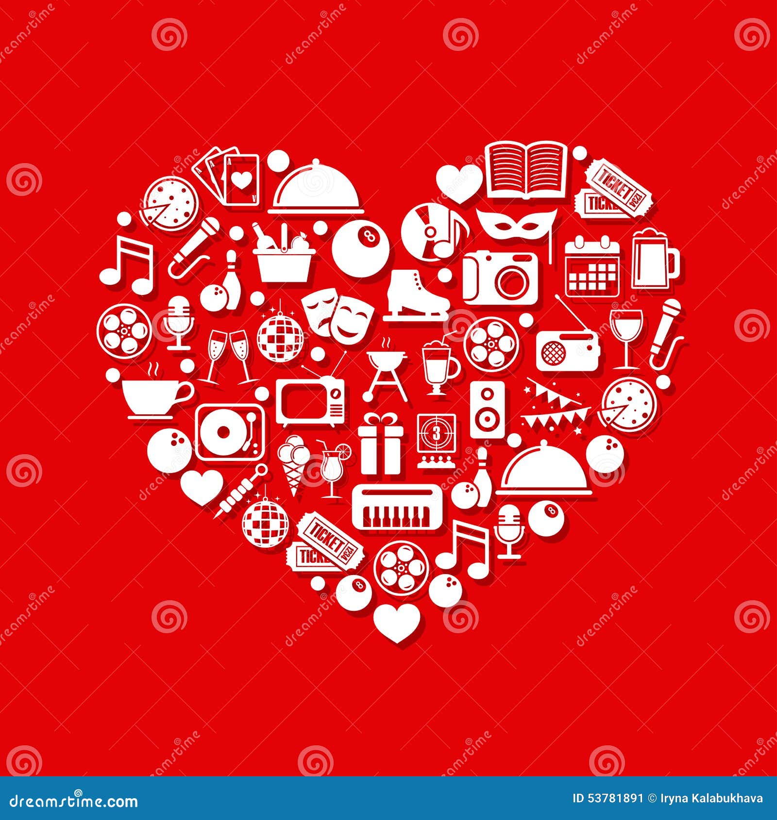 16 Entertainment Icons - Stickers - Symbols Stock Photography ...