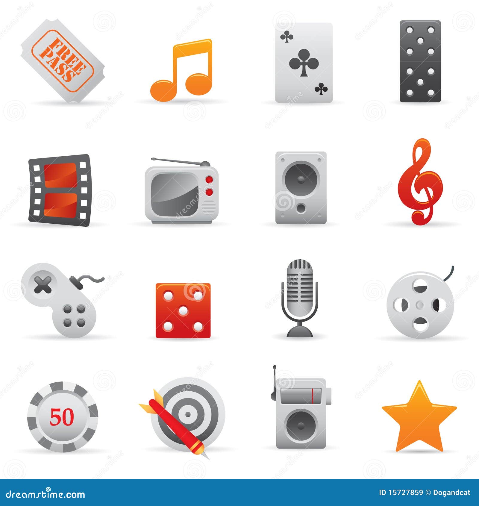 Entertainment Icons Set | Red Serie 02 Stock Vector - Illustration of ...