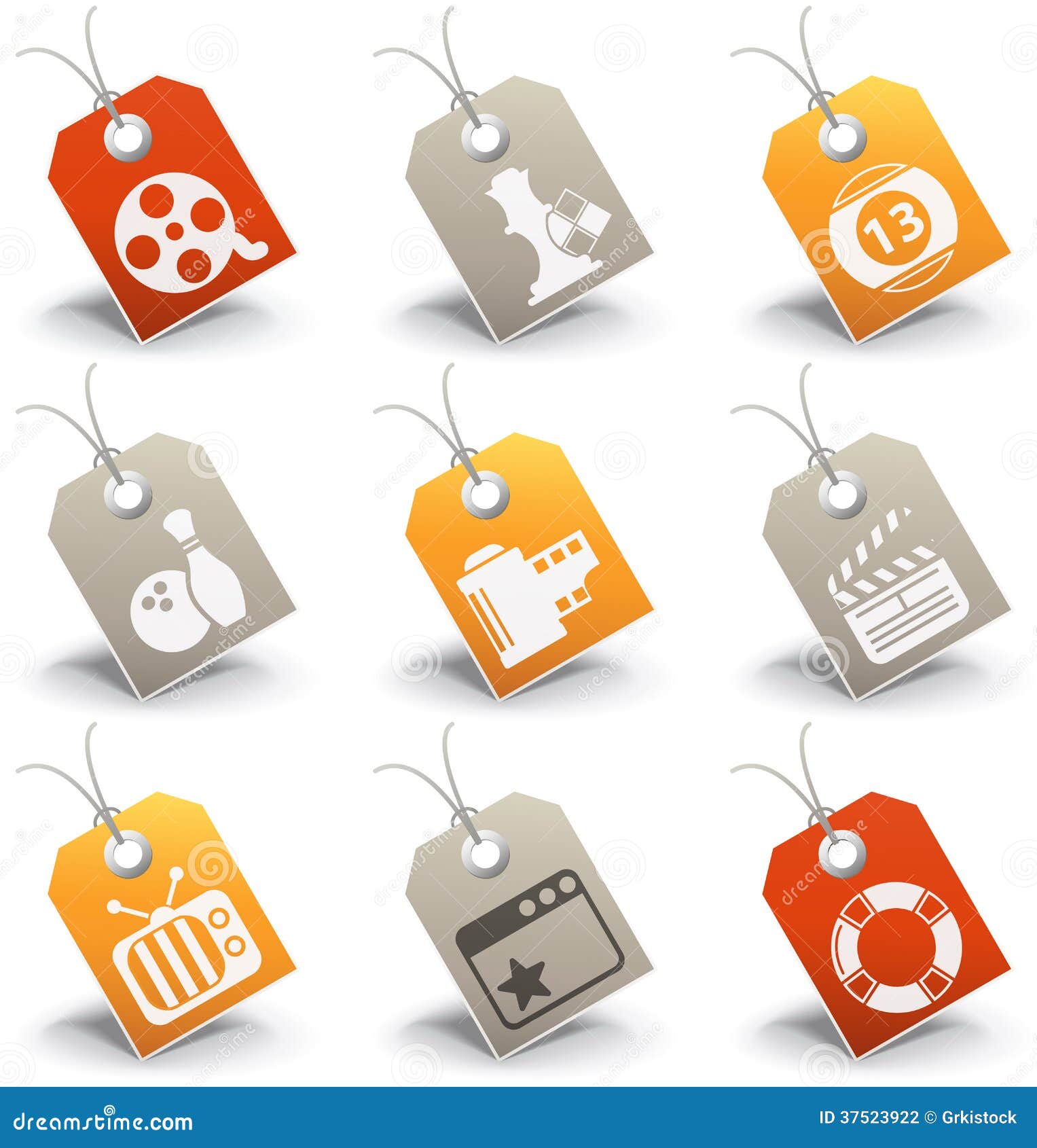 16 Entertainment Icons - Stickers - Symbols Stock Photography ...