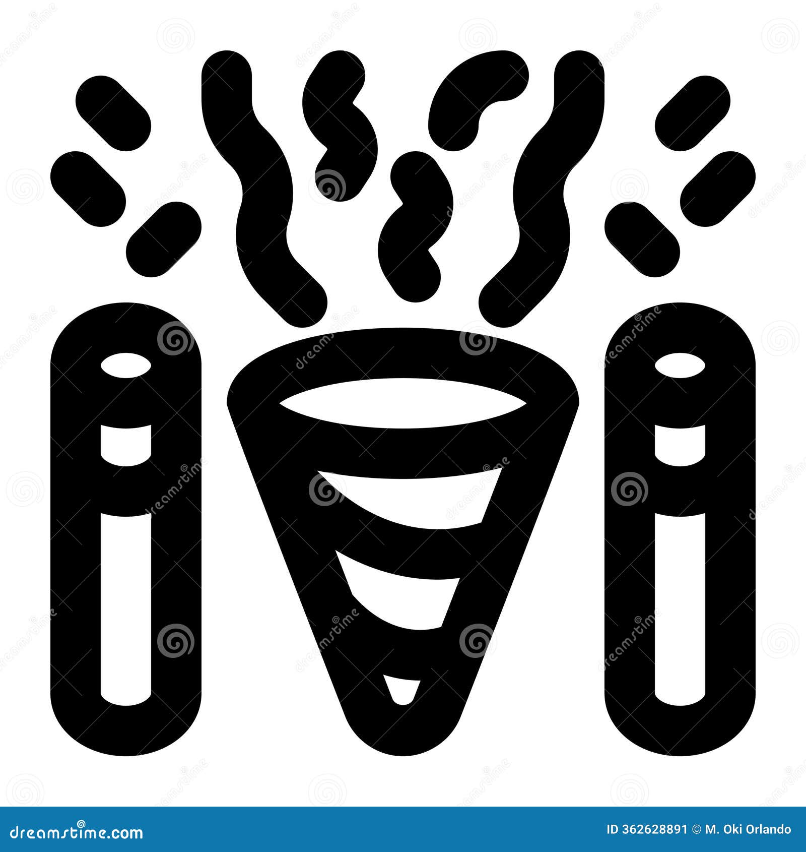 Confetti, Party, Popper Outline Icon Stock Illustration - Illustration ...