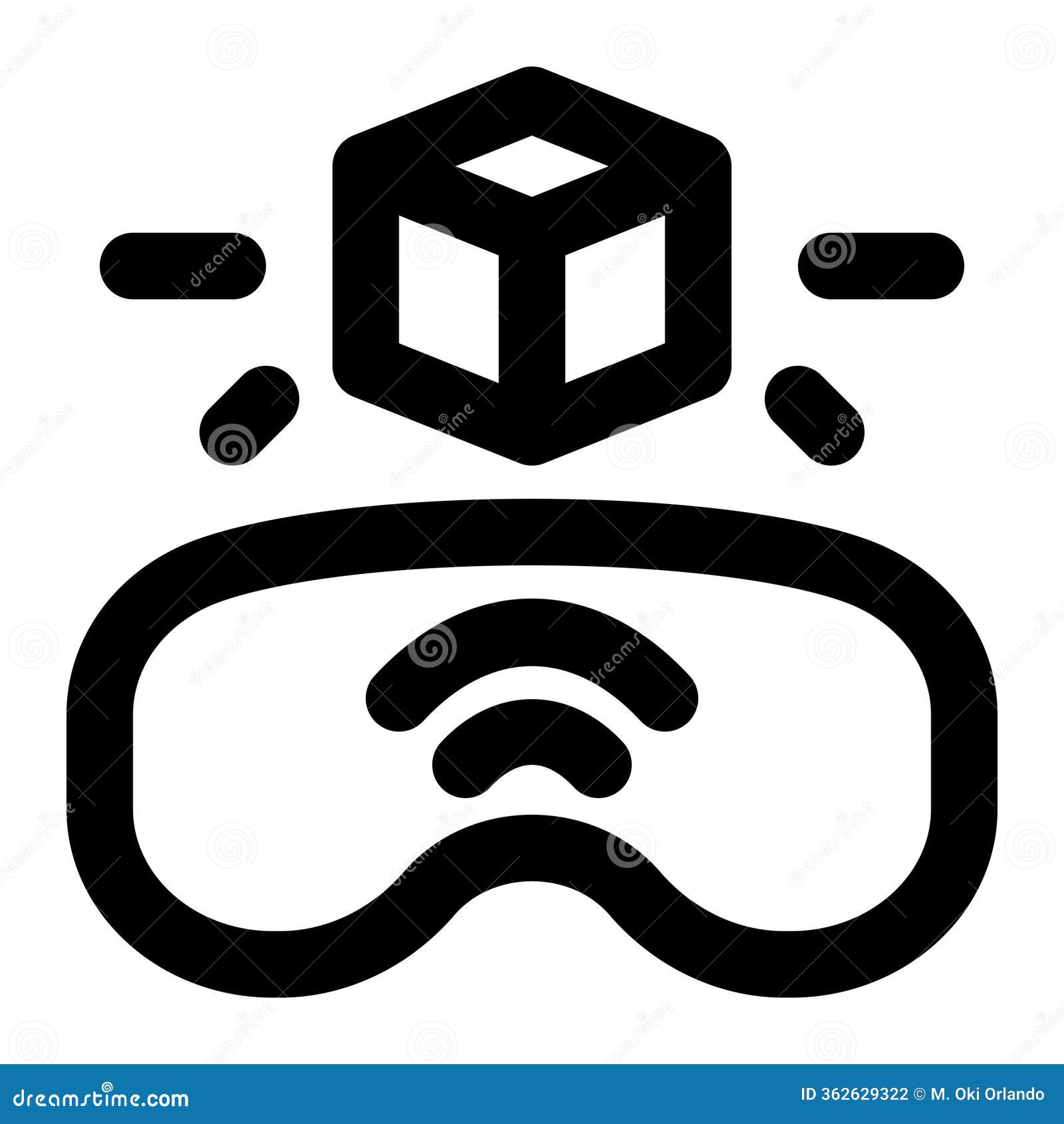 Virtual Reality, Augmented Reality, VR Glasses Outline Icon Stock ...