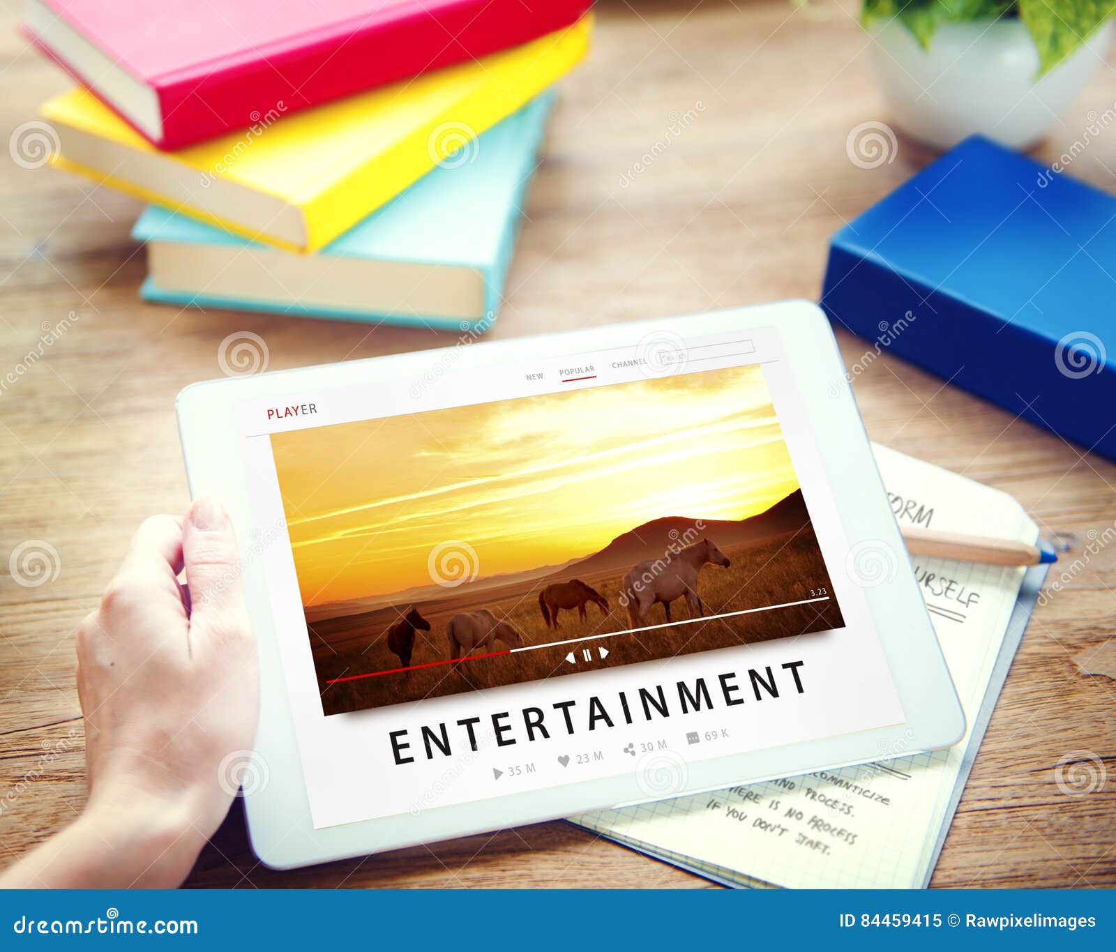 Entertainment Streaming Media Channel Multimedia Concept Stock Image ...
