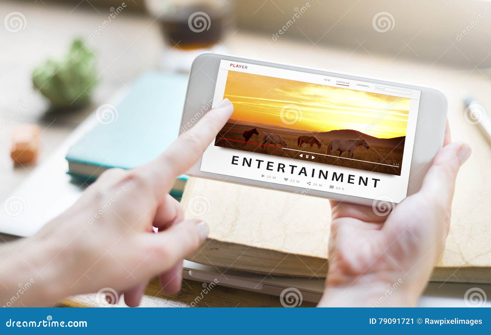 Entertainment Streaming Media Channel Multimedia Concept Stock Image ...