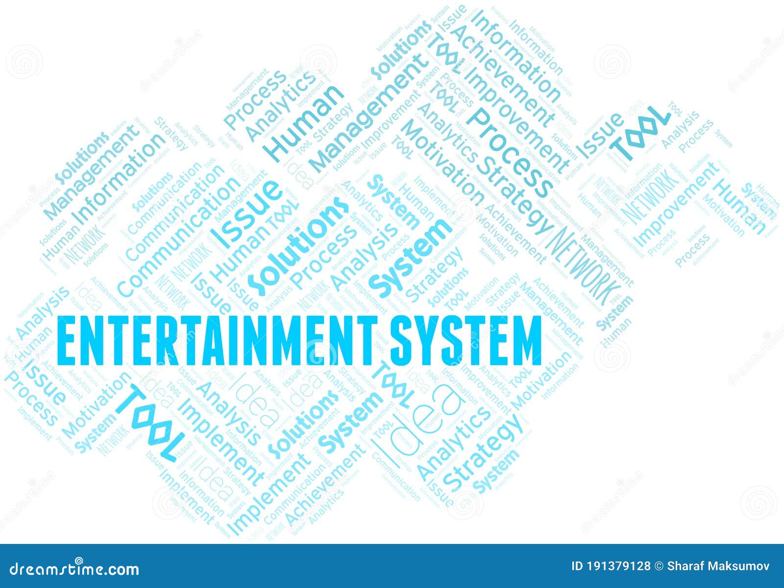 Entertainment System Typography Vector Word Cloud. Stock Vector ...