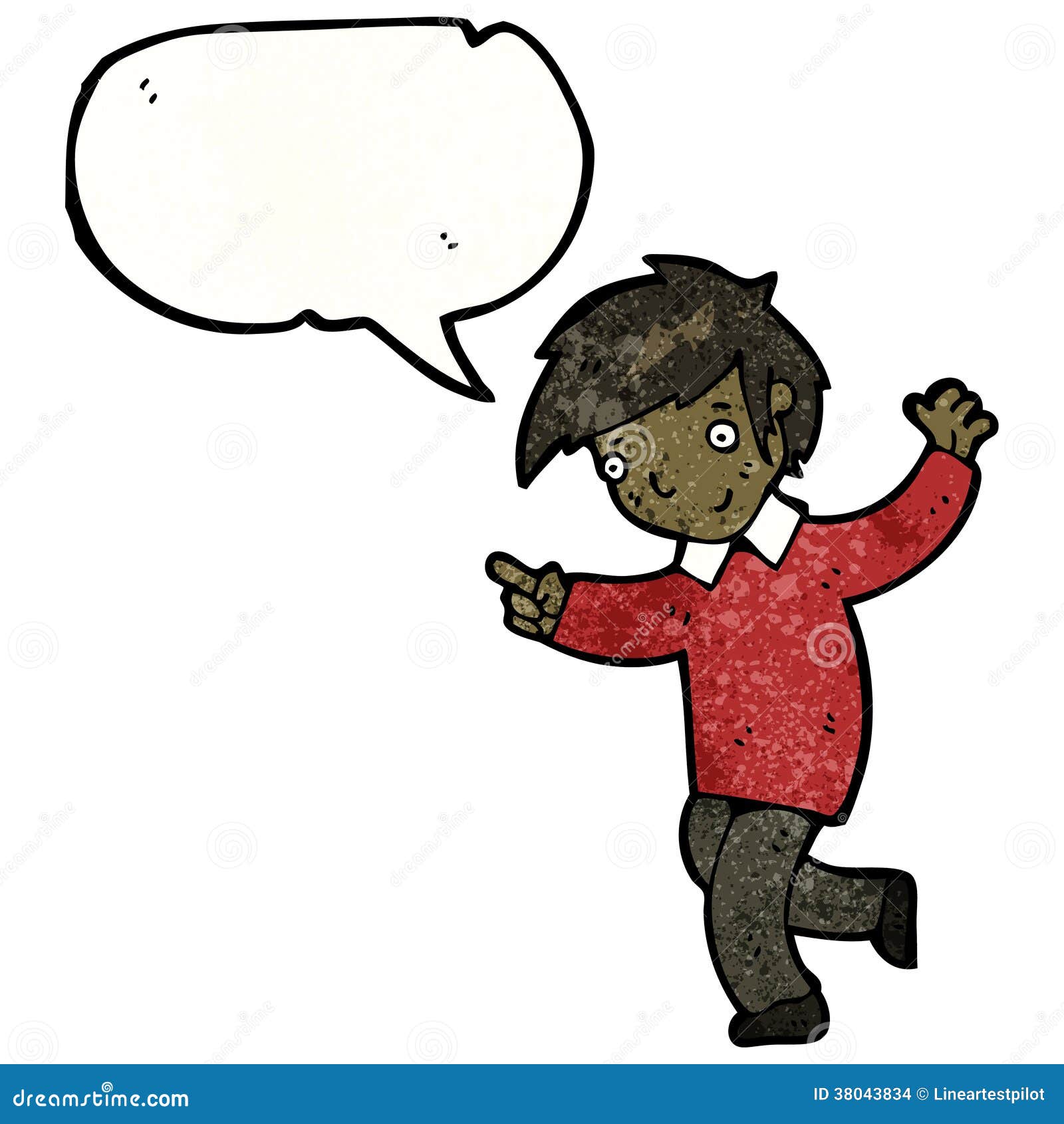 Enthusiastic boy cartoon stock vector. Illustration of drawing - 38043834