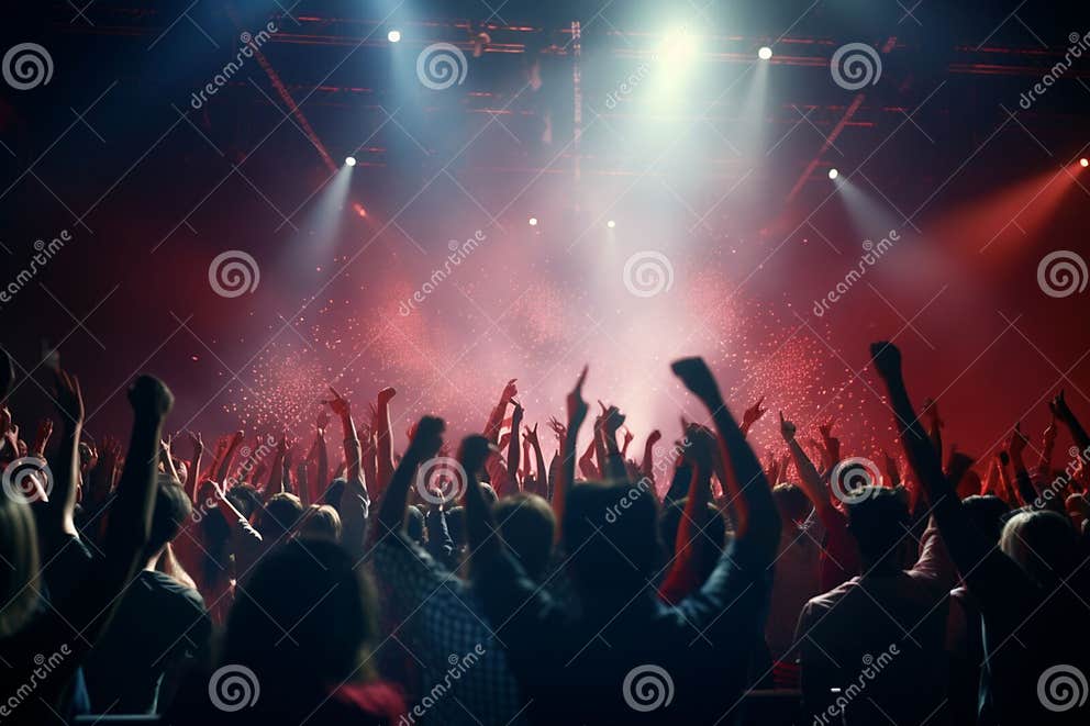 Enthusiastic Cheers and Applause from the Crowd Stock Illustration ...