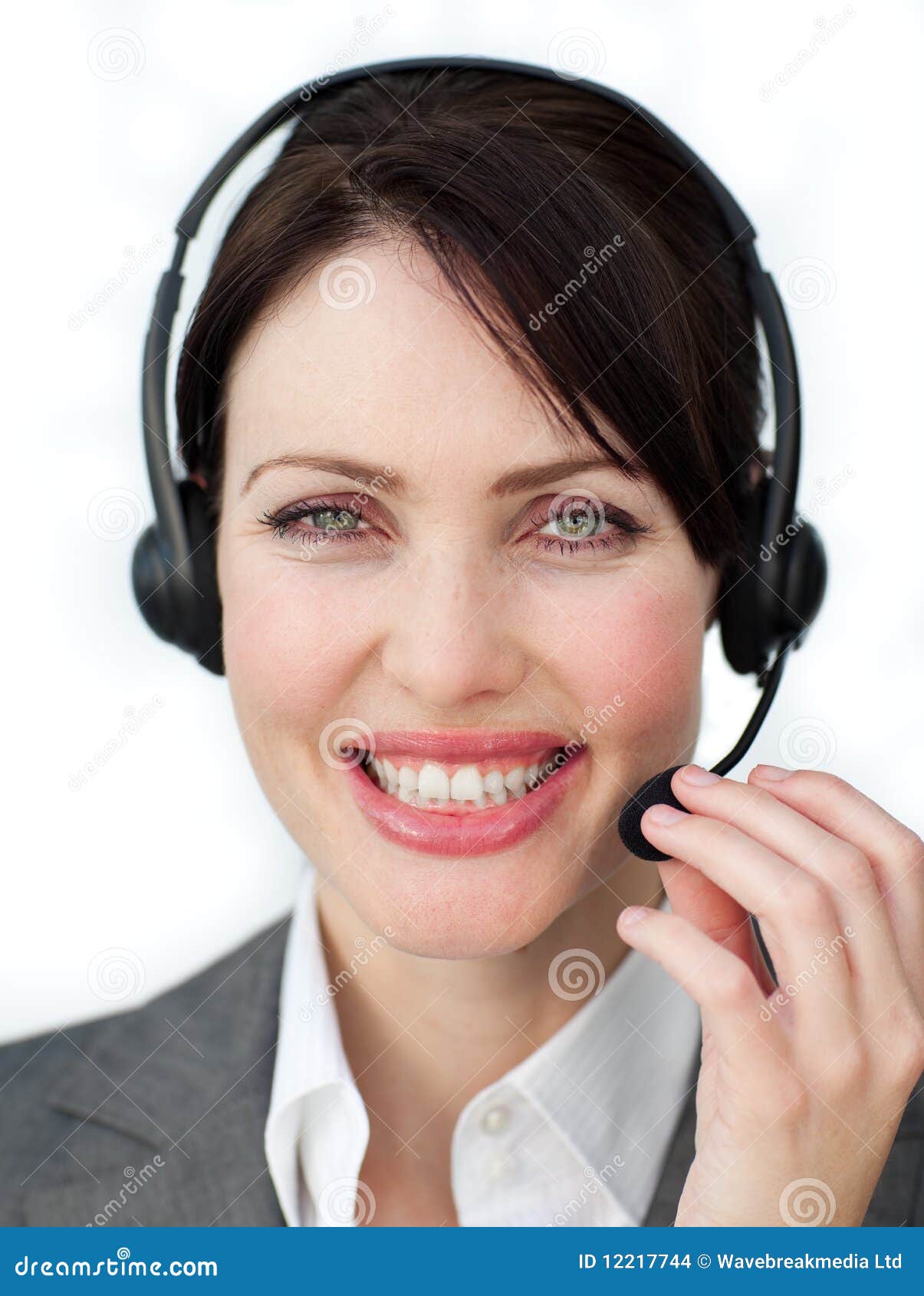 Enthusiastic Customer Service Agent Stock Photo - Image of corporate ...