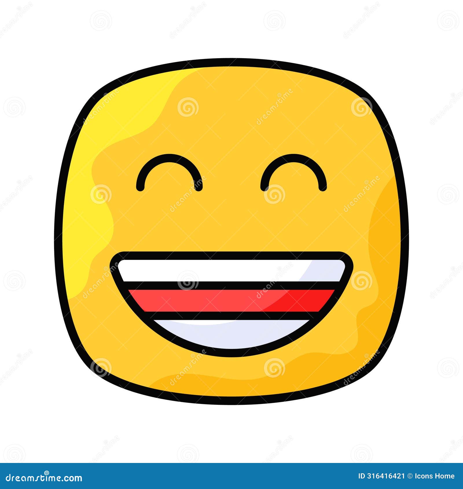 Enthusiastic Emoji Icon, Happy Face Vector Design Stock Vector ...