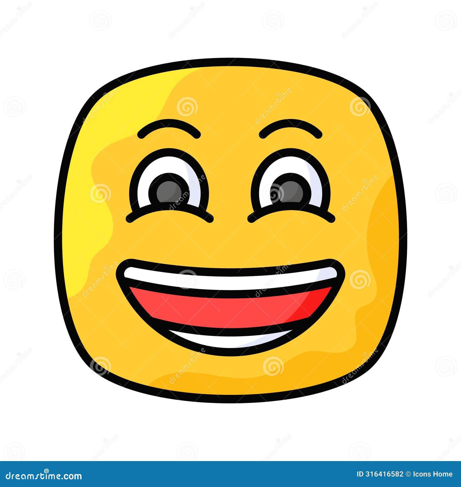 Enthusiastic Emoji Icon, Happy Face Vector Design | CartoonDealer.com ...