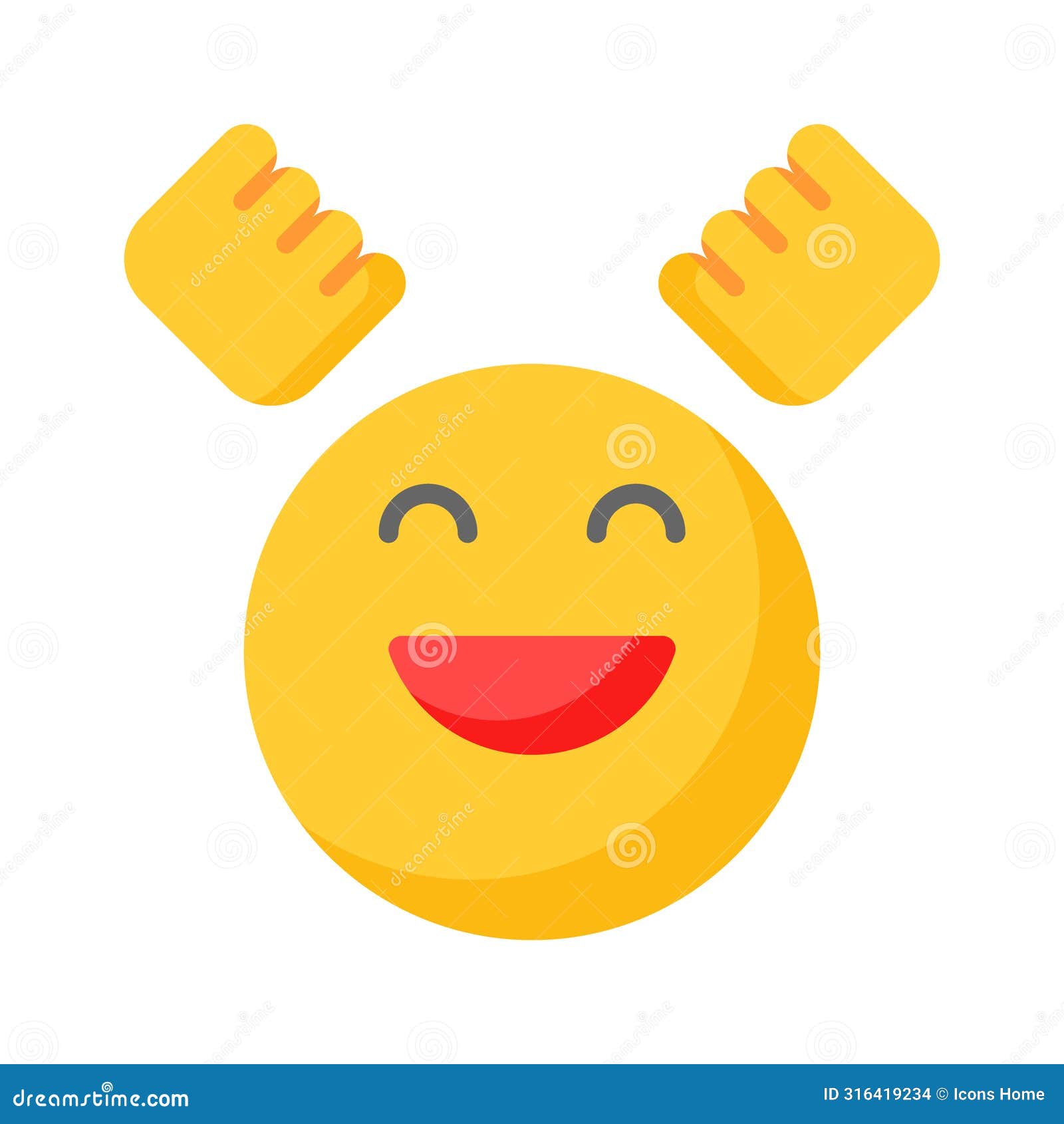 Enthusiastic Emoji Icon, Happy Face Vector Design | CartoonDealer.com ...
