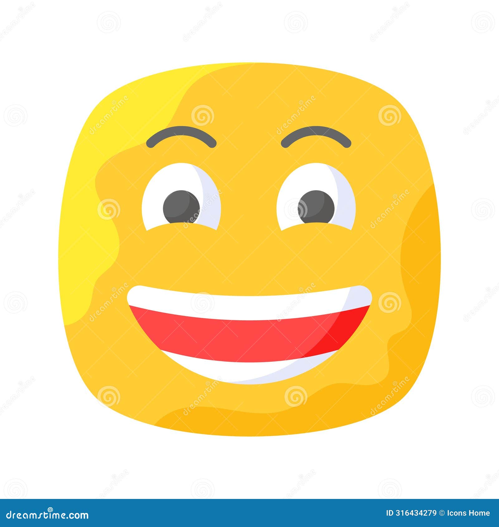 Enthusiastic Emoji Icon, Happy Face Vector Design Stock Vector ...